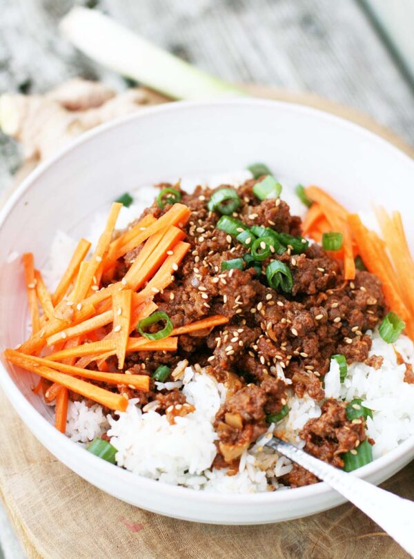 Gochujang Ground Beef Bowls